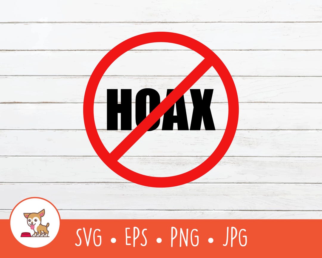 No Hoax Sign SVG, No Hoax Clipart, Vector No Hoax Sign Cut File for ...