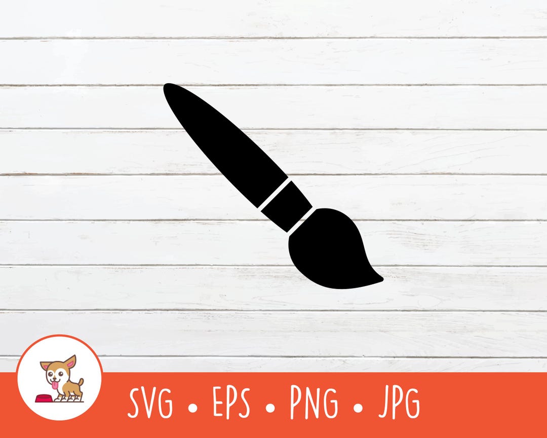 Paintbrush SVG, Paintbrush Clipart, Vector Paintbrush Cut File for ...