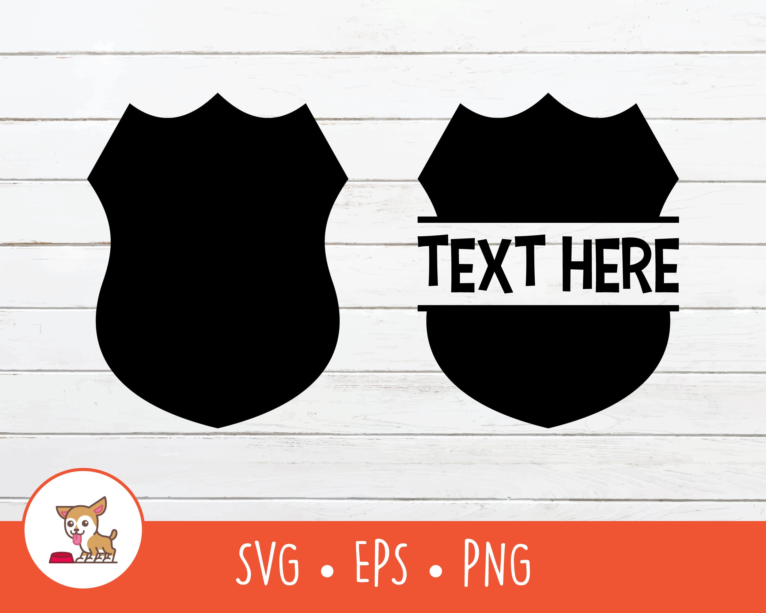 Police Badge SVG, Split Police Badge Name Frame, Police Badge Clipart ...