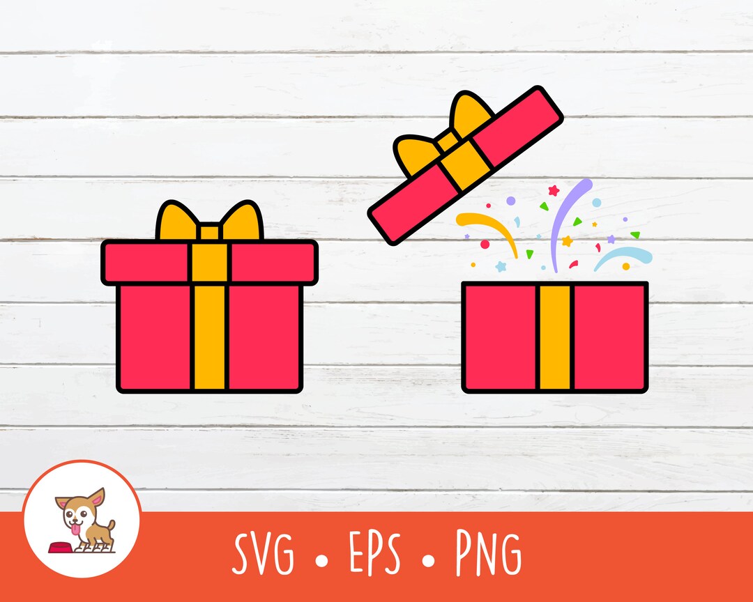 Gift Box SVG, Presents Clipart, Vector Git Boxes Cut File for Cricut ...