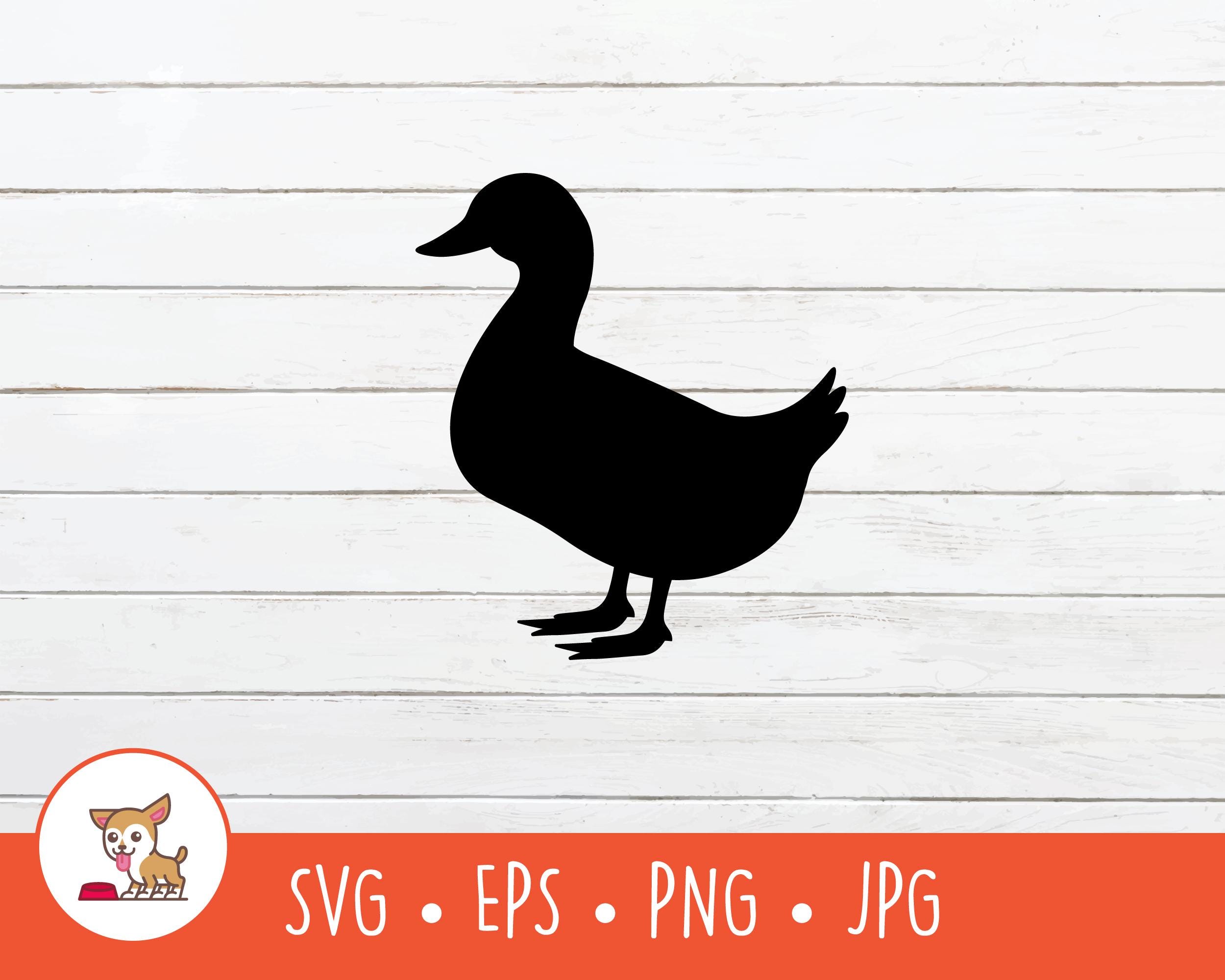 Duck SVG, Duck Clipart, Vector Duck Silhouette Cut File for Cricut, PNG ...
