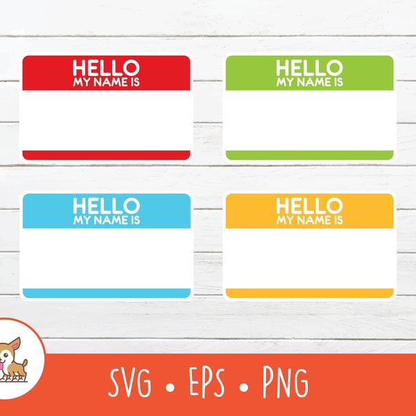 Hello My Name is Nametag - Etsy