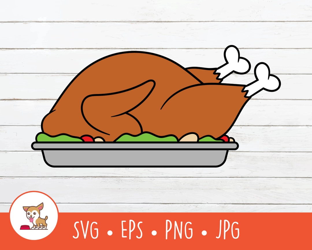 Turkey Clipart, Vector Turkey SVG, Roast Turkey Cut File for Cricut ...
