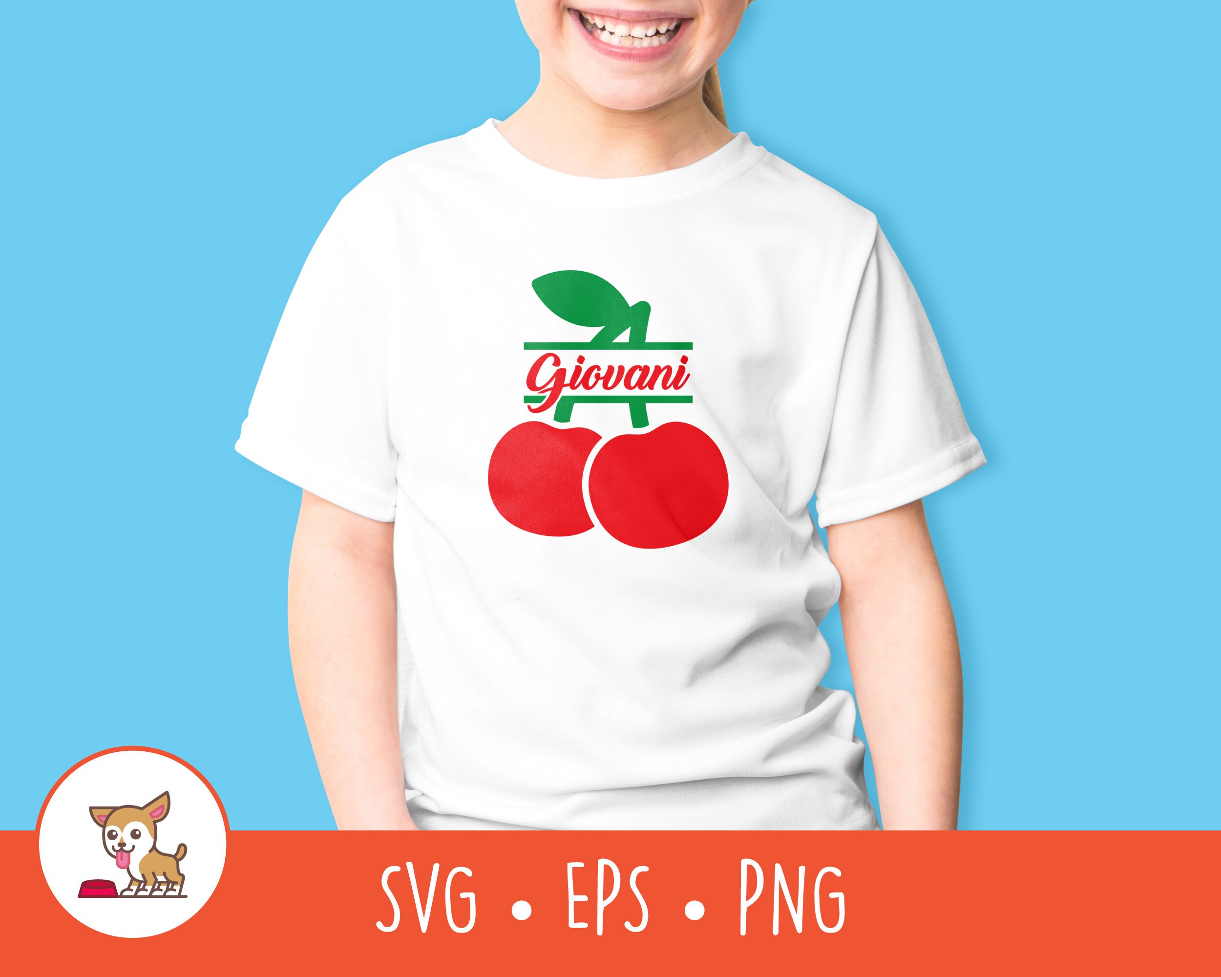 Cherries SVG, Split Cherries Name Frame, Vector Cherries Clipart ...
