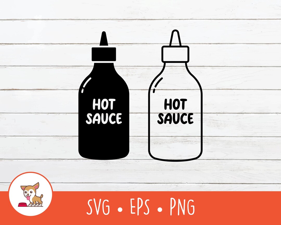 Hot Sauce SVG, Hot Sauce Clipart, Vector Hot Sauce Cut File for Cricut ...