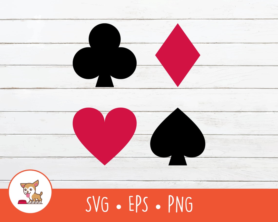 Playing Card Symbols SVG, Playing Cards Clipart, Playing Card Suits Cut ...