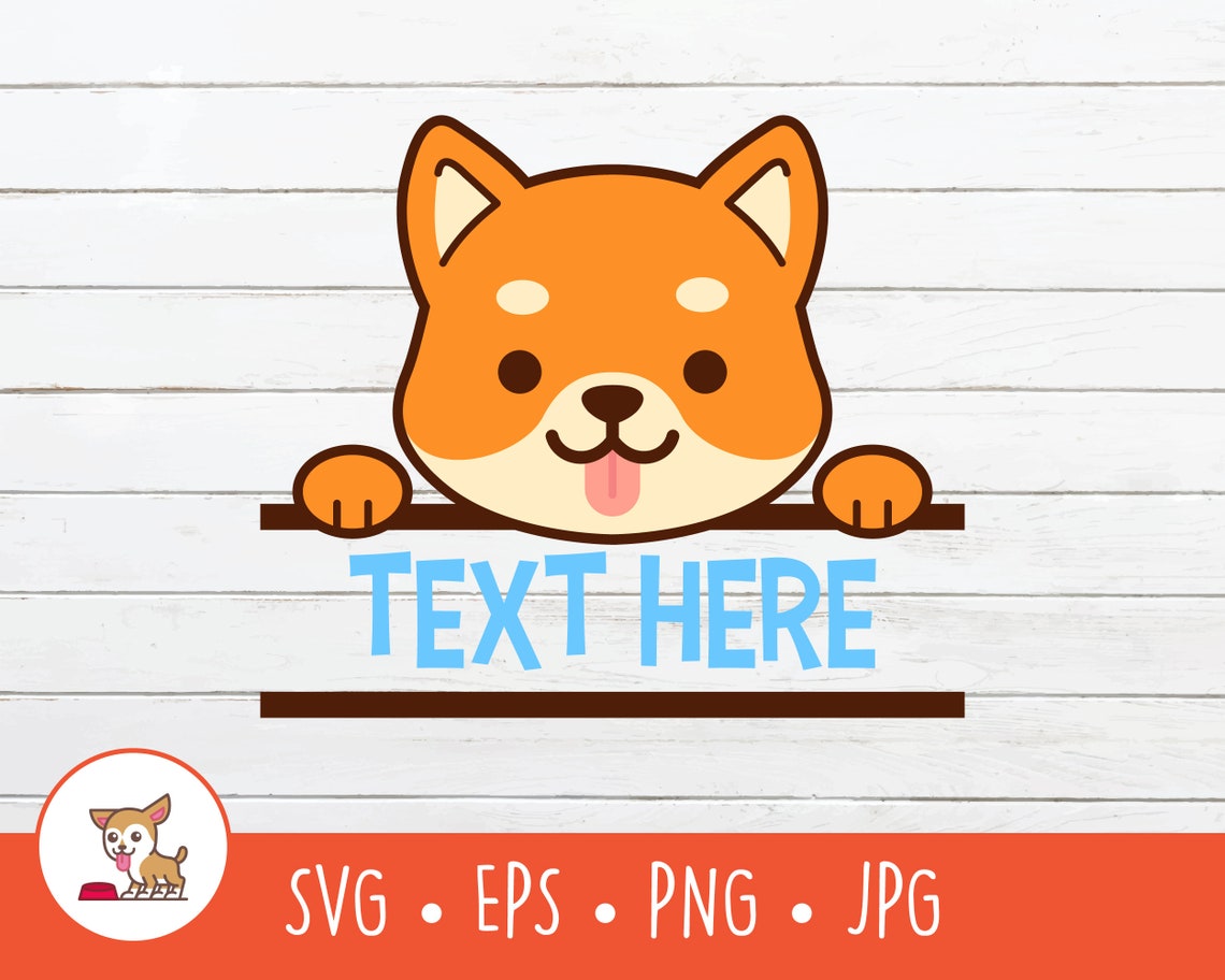 Shiba Inu Clipart, Split Shiba Inu Name Frame, Shiba Inu SVG, Vector ...