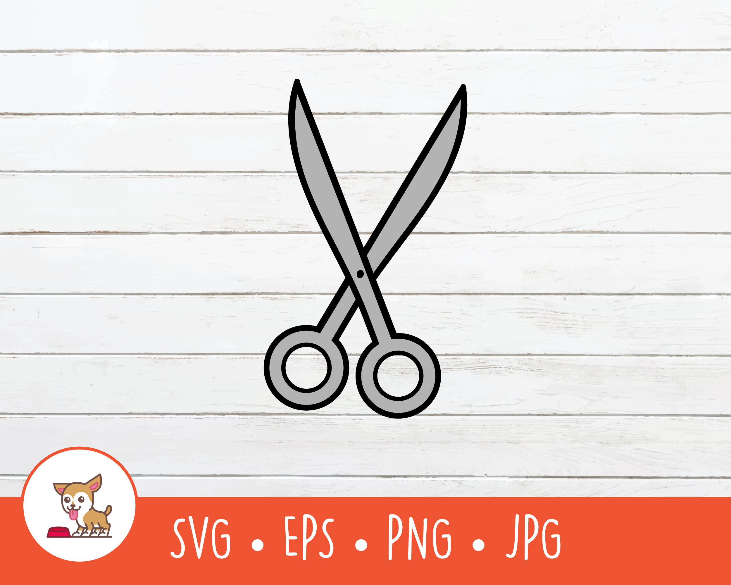 Cartoon Scissors Clipart, Scissors SVG, Vector Scissors Cut File for ...