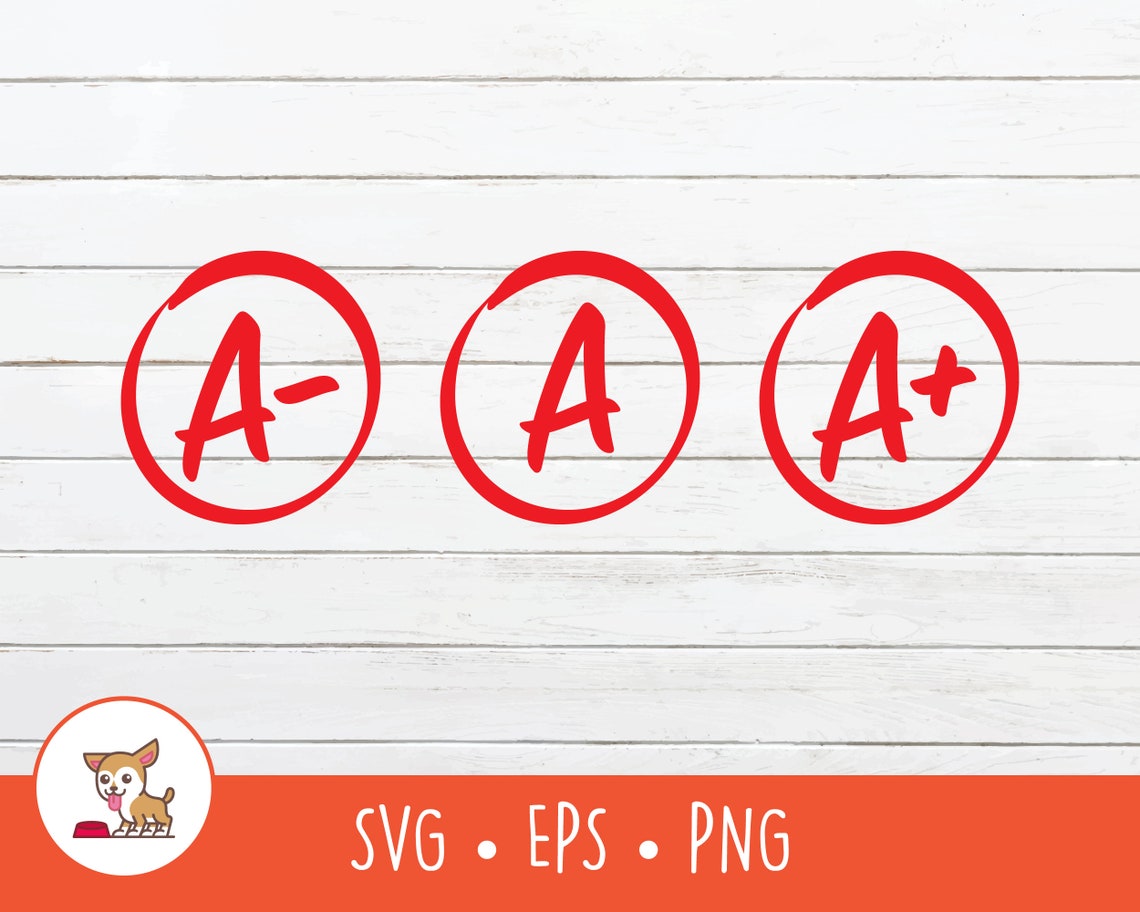 A Grade Mark SVG, A Grade Score Clipart, A Test Score Cut File for ...
