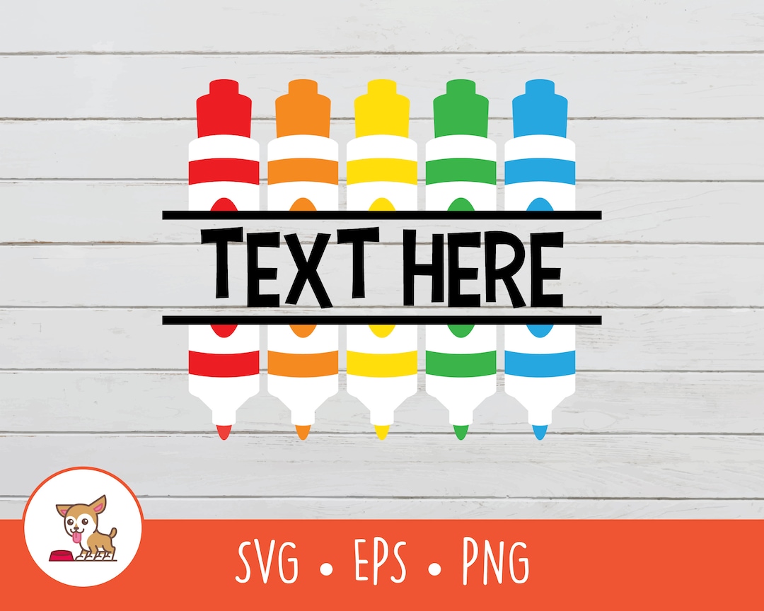 Markers SVG, Split Markers Name Frame, Markers Clipart, Vector Markers ...