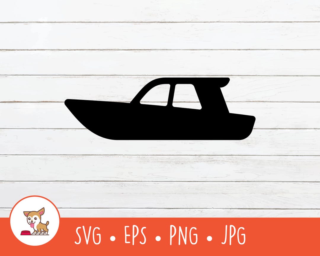 Speedboat SVG, Speedboat Clipart, Vector Speedboat Cut File for Cricut ...