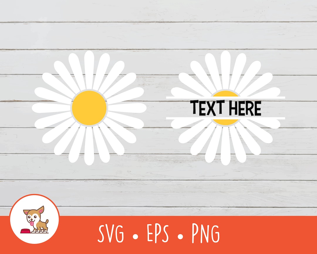 Daisy SVG, Split Daisy Name Frame, Vector Daisy Clipart, Daisy Cut File ...