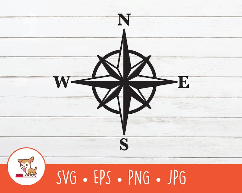 Compass Rose SVG Compass Clipart Vector Map Compass Cut File - Etsy