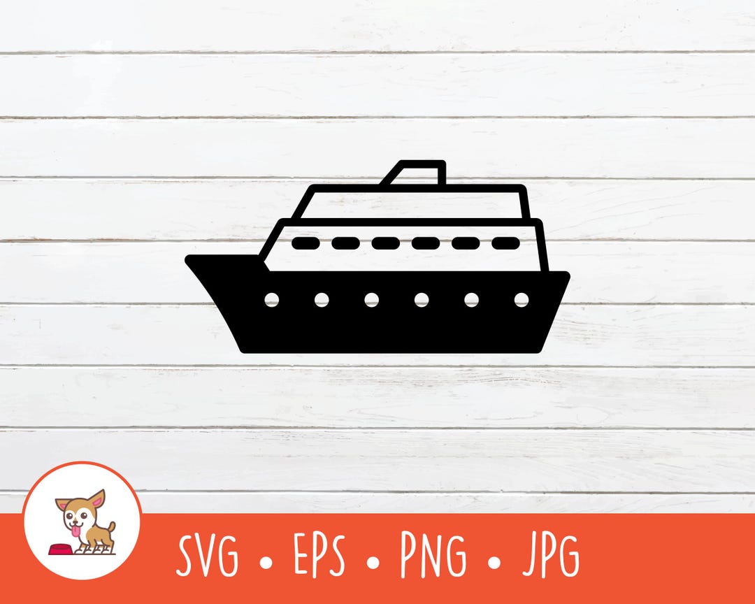 Cruise Ship SVG, Cruise Ship Clipart, Vector Cruise Ship Cut File for ...