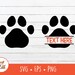 Paw Print SVG, Split Paw Print Name Frame, Paw Print Clipart, Vector ...