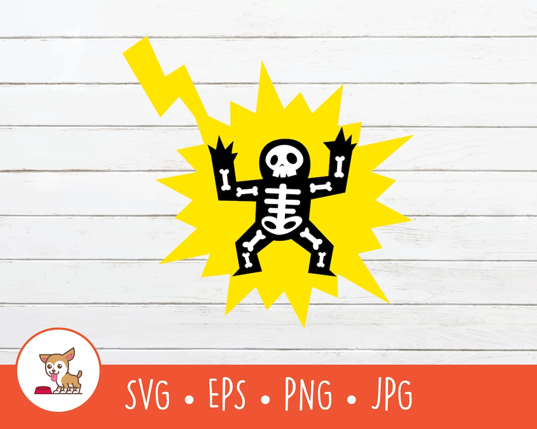 Electrocuted SVG, Electrocution Clipart, Vector Struck by Lightning Cut ...