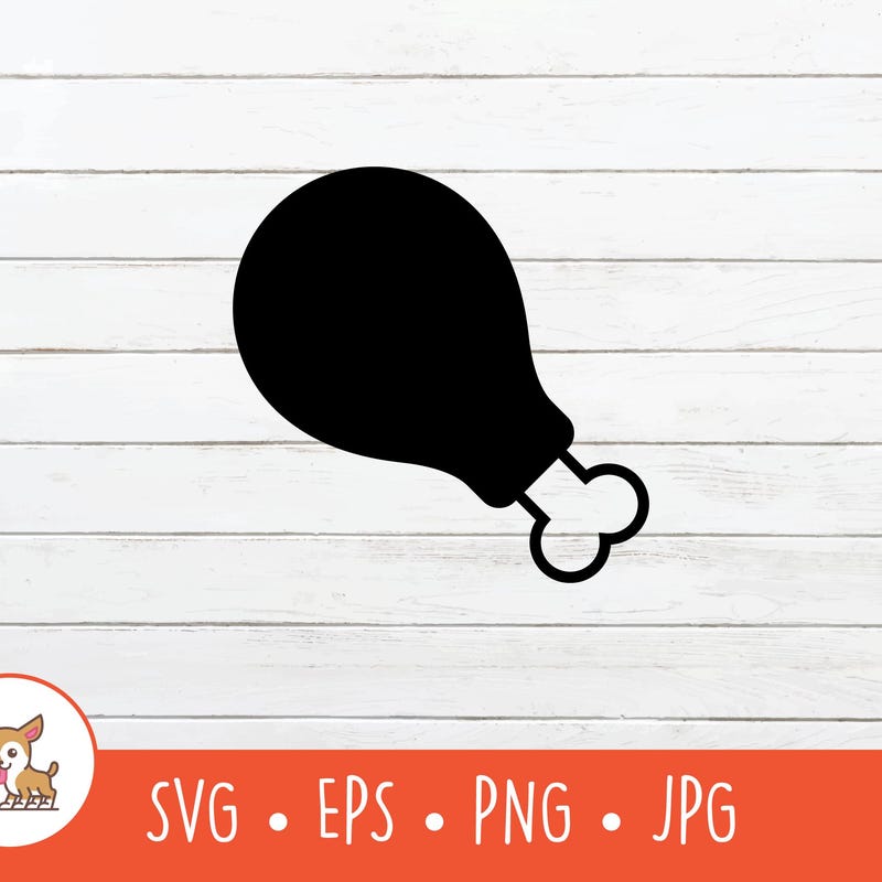 Chicken Drumstick Svg, - Etsy