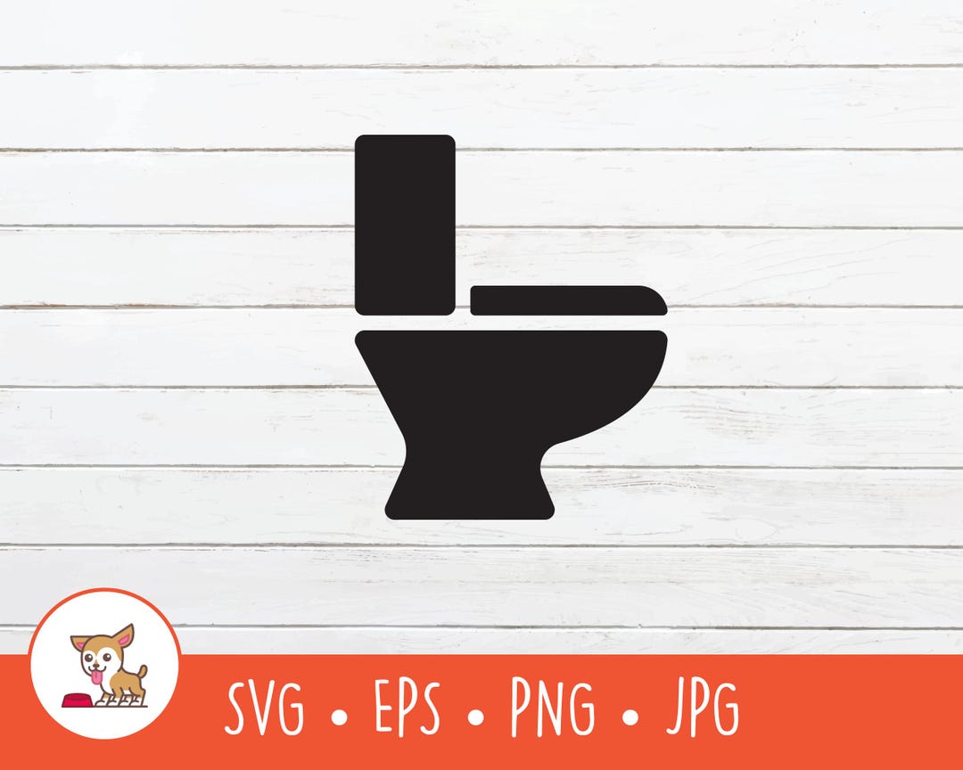 Toilet SVG, Toilet Clipart, Vector Toilet Cut File for Cricut, PNG, EPS ...