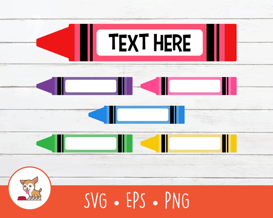 Crayon SVG, Crayon Name Frame, Vector Crayon Clipart, Crayon Cut File ...