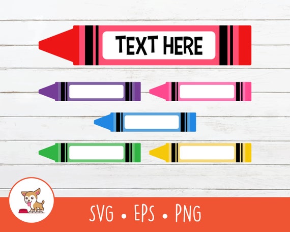 Crayon SVG Crayon Name Frame Vector Crayon Clipart Crayon - Etsy