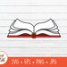 Cartoon Open Book Clipart, Book SVG, Vector Book Cut File for Cricut ...