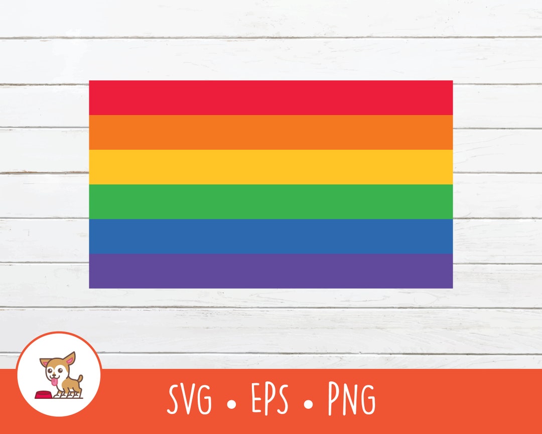 Rainbow Flag SVG, Rainbow Flag Clipart, Rainbow Flag Cut File, PNG, EPS ...