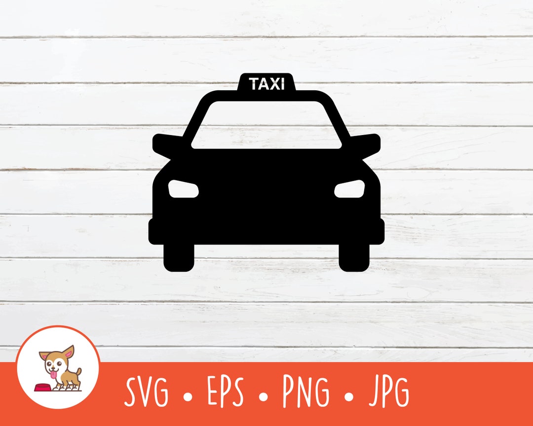 Taxi Cab SVG, Taxi Clipart, Vector Taxi Cab Cut File for Cricut, PNG ...