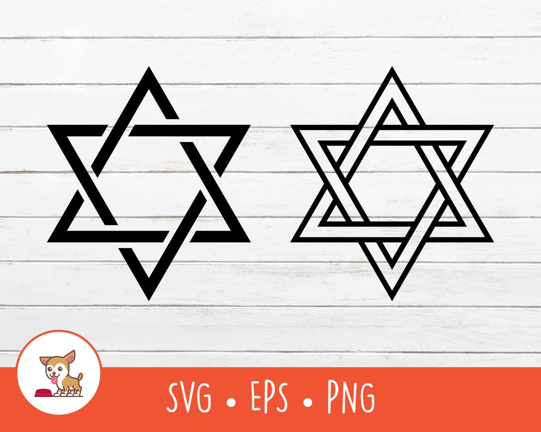 Star of David SVG, Star of David Clipart, Vector Star of David Cut File ...