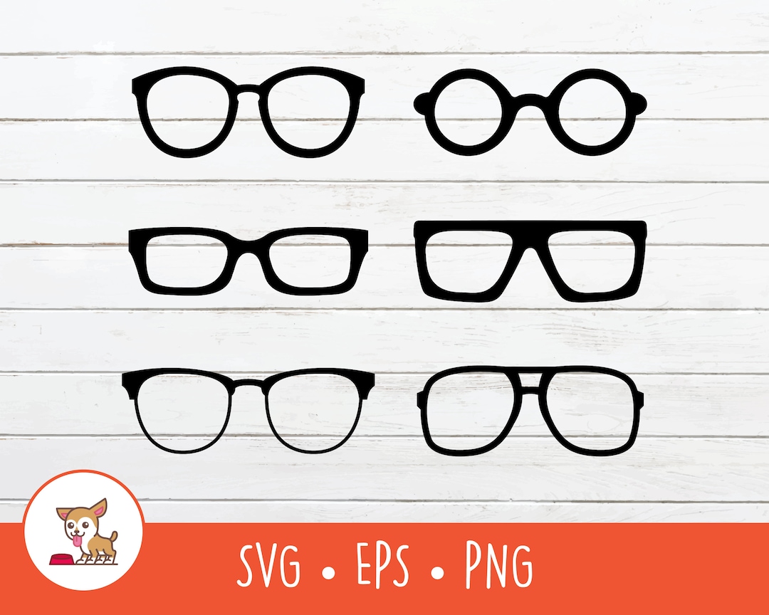 Glasses SVG Bundle, Glasses Clipart, Vector Glasses Cut File for Cricut ...