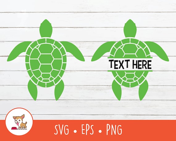 Sea Turtle SVG Split Turtle Name Frame Turtle Clipart - Etsy