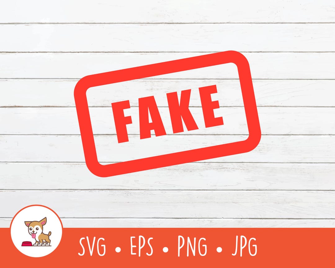 Fake SVG, Fake Label Clipart, Vector Fake Sign Cut File, Instant ...