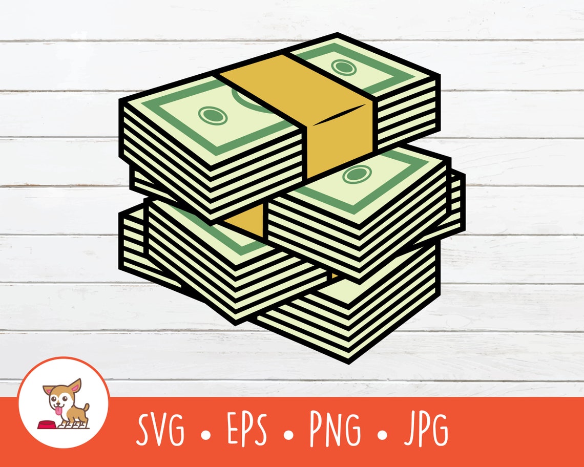 Stack of Money Clipart, Money SVG, Vector Money Cut File for Cricut ...