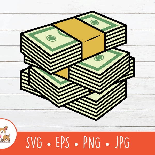 Stack of Money Svg - Etsy