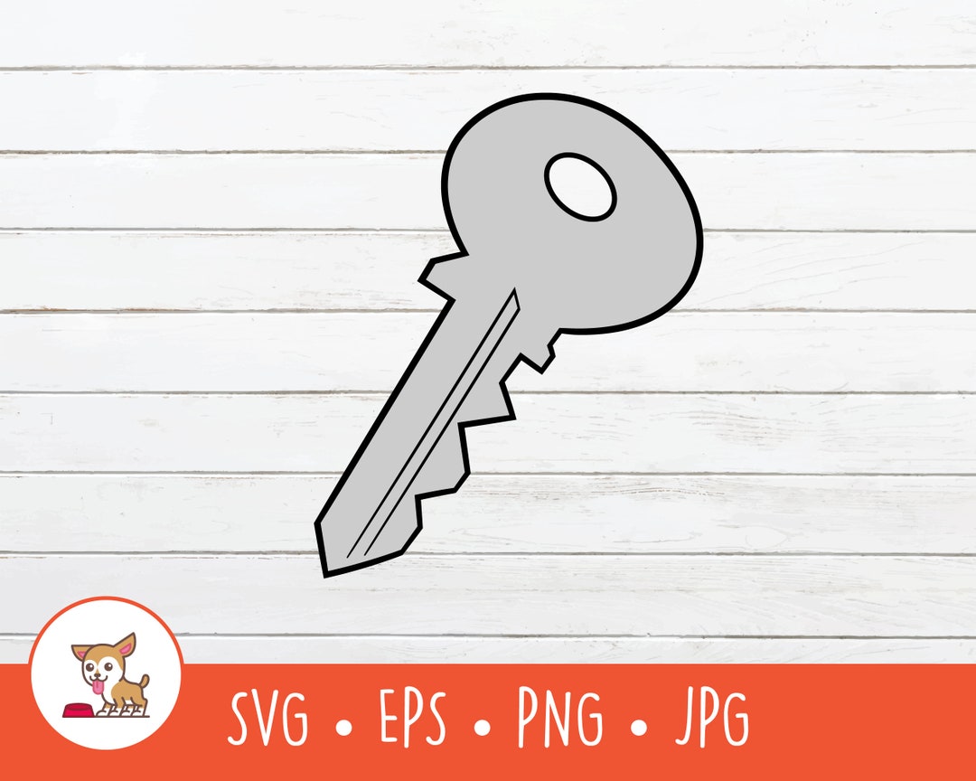 Cartoon Key Clipart, Key SVG, Vector Key Cut File for Cricut, PNG, EPS ...