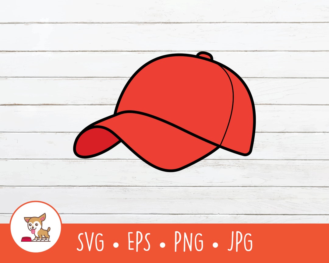 Cartoon Baseball Hat Clipart, Baseball Cap SVG, Vector Hat Cut File for ...