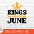 Kings Are Born in April SVG, Vector Born in April Clipart, April ...