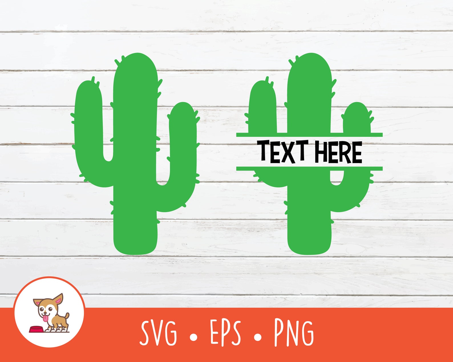 Cactus SVG, Split Cactus Name Frame, Cactus Clipart, Vector Cactus Cut ...