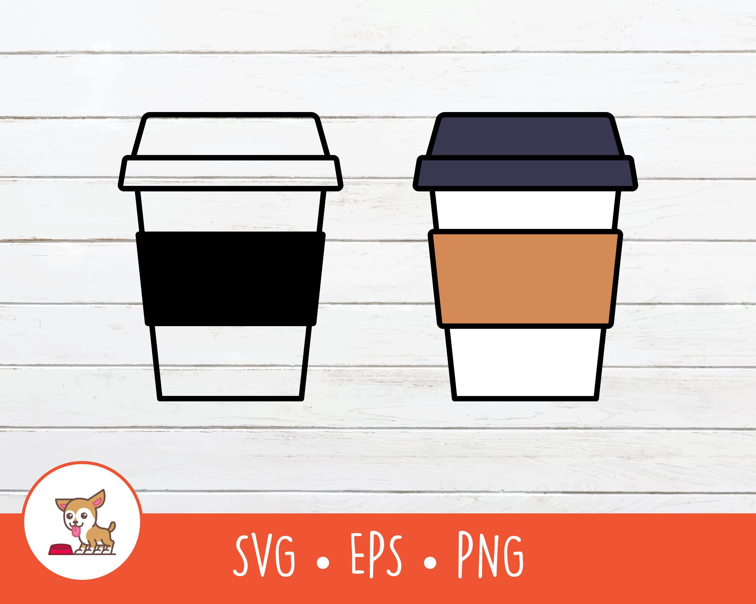 Coffee Cup SVG, Coffee Cup Clipart, Vector Disposable Coffee Cup Cut ...