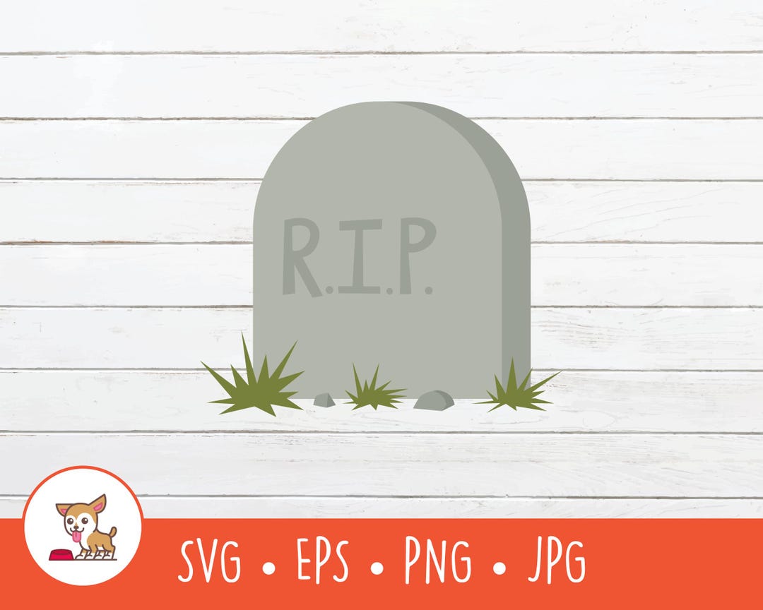 Gravestone SVG, Grave Clipart, Vector Headstone Cut File for Cricut ...