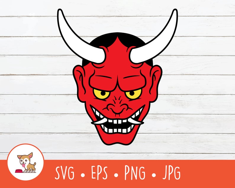 Oni Mask Clipart, Vector Oni SVG, Japanese Oni Cut File for Cricut, PNG ...