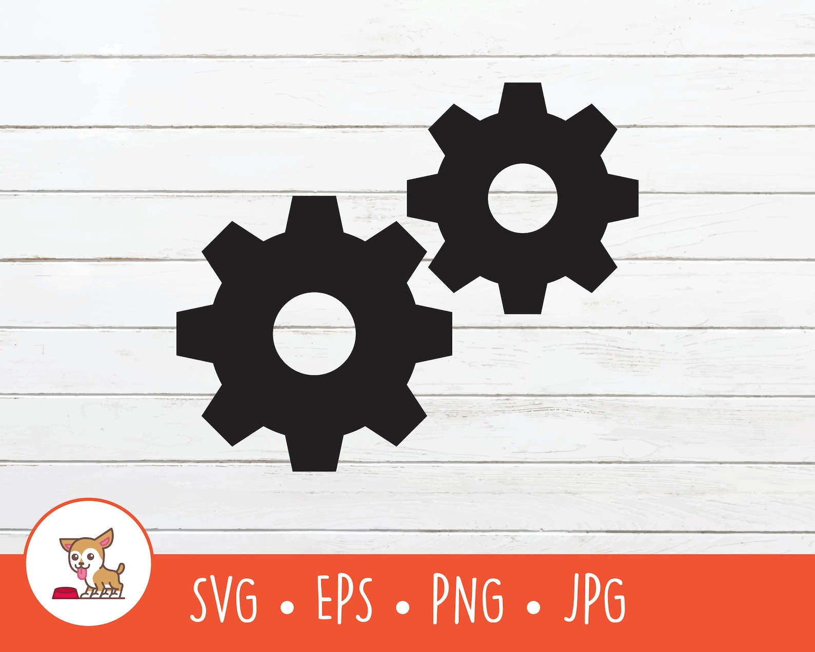 Gears SVG, Gears Clipart, Vector Gears Cut File for Cricut, PNG, EPS ...