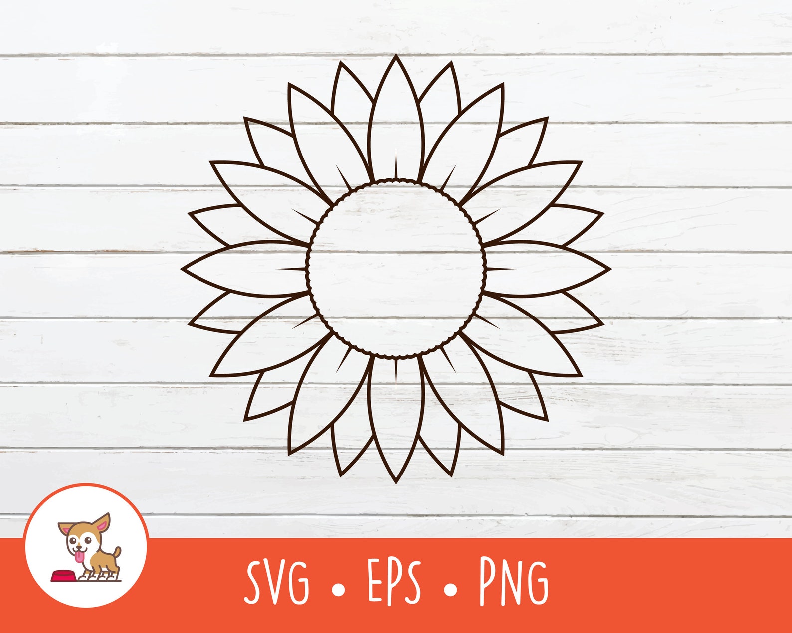 Sunflower SVG, Split Sunflower Name Frame, Sunflower Clipart, Vector ...