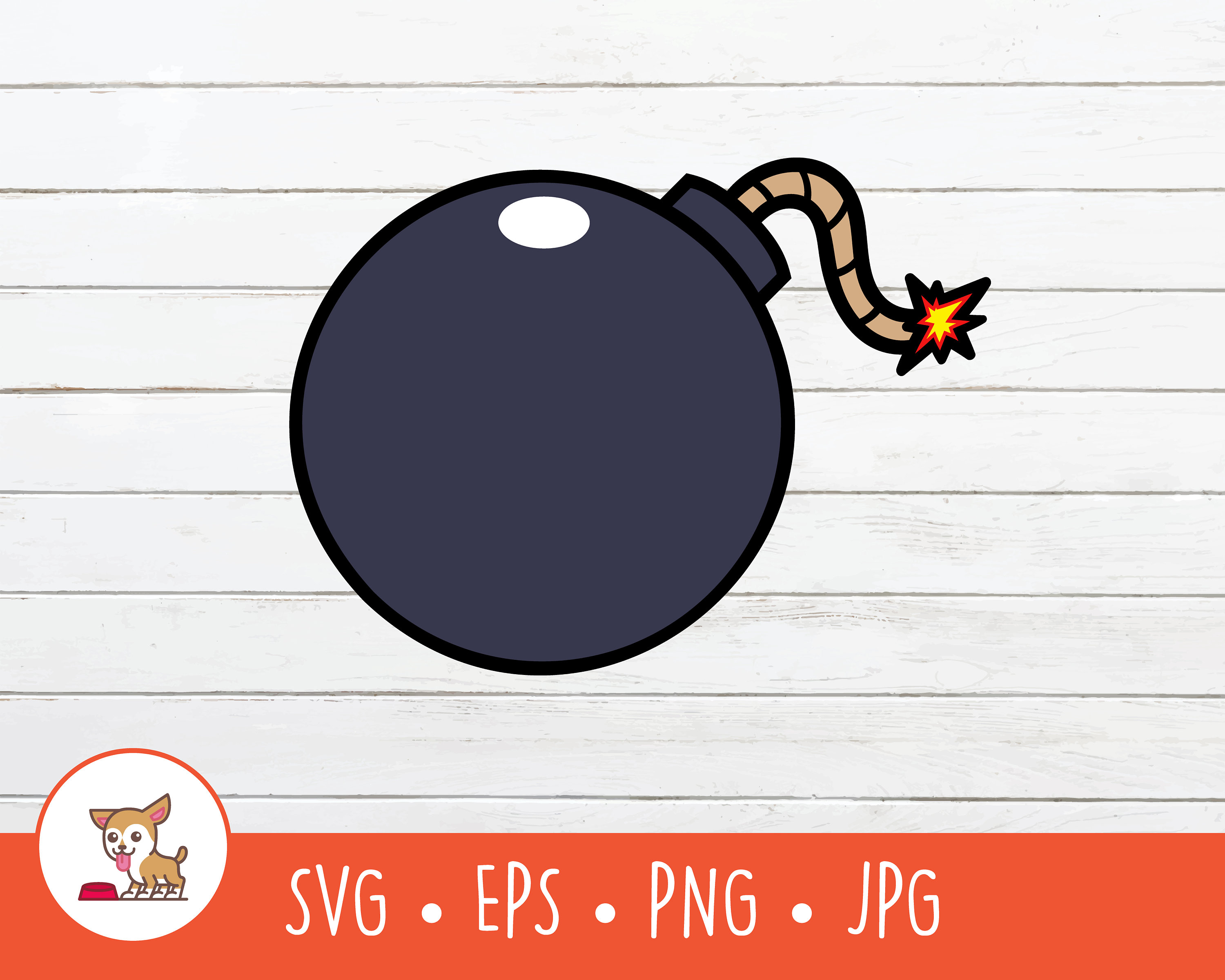 Bomb Clipart, Bomb SVG, Vector Bomb Cut File for Cricut, PNG, EPS ...