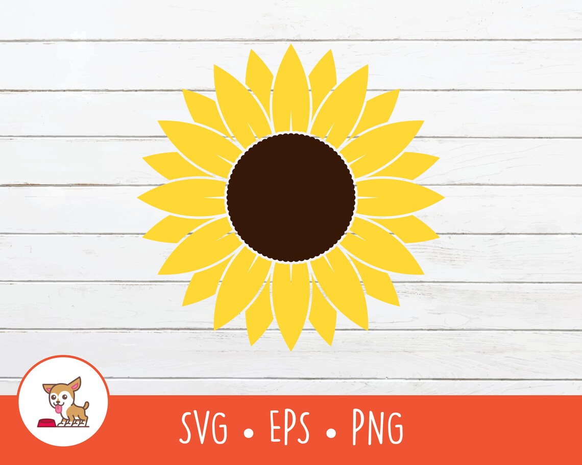 Sunflower SVG Split Sunflower Name Frame Sunflower Clipart - Etsy