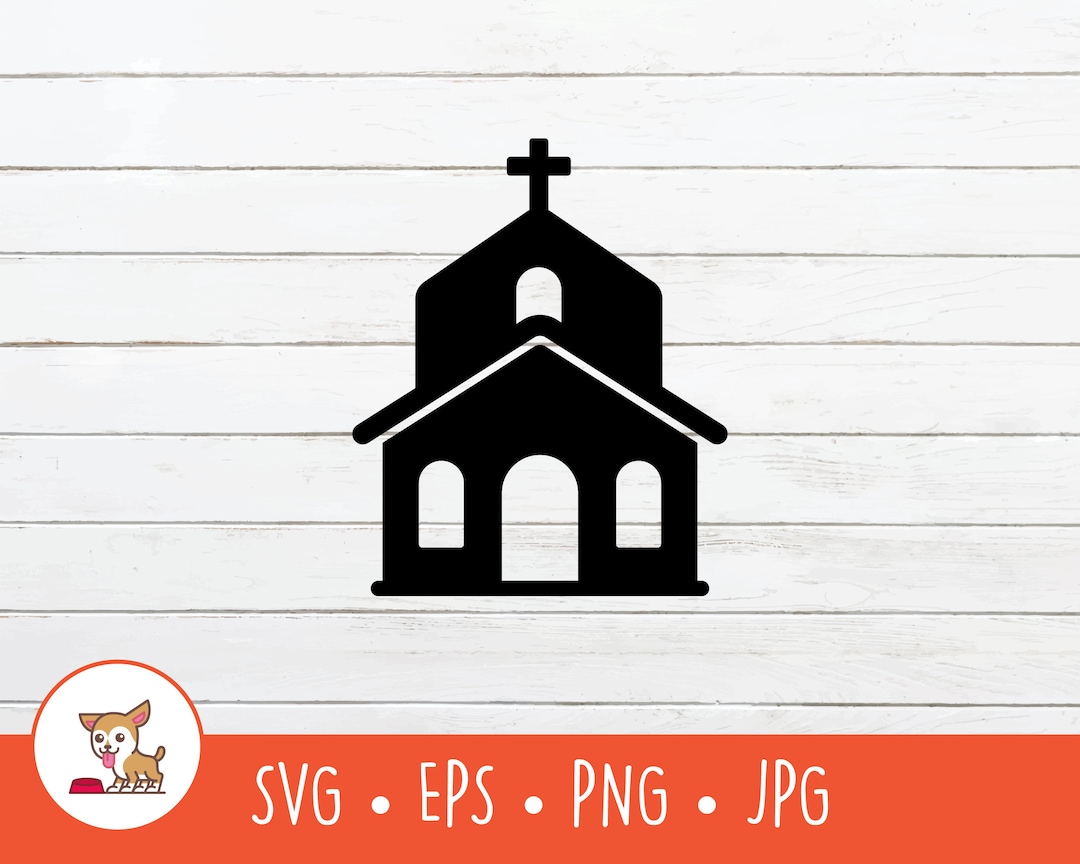 Church SVG, Church Clipart, Vector Church Cut File for Cricut, Instant ...