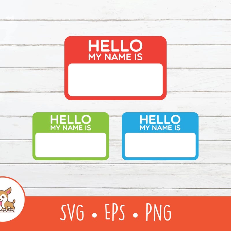 Hello My Name is Stickers - Etsy