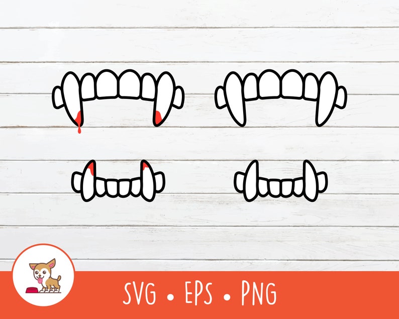 Vampire Teeth Clipart, Vampire Teeth SVG, Vector Vampire Fangs Cut File ...
