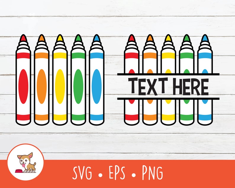 Markers SVG, Split Markers Name Frame, Markers Clipart, Vector Markers ...
