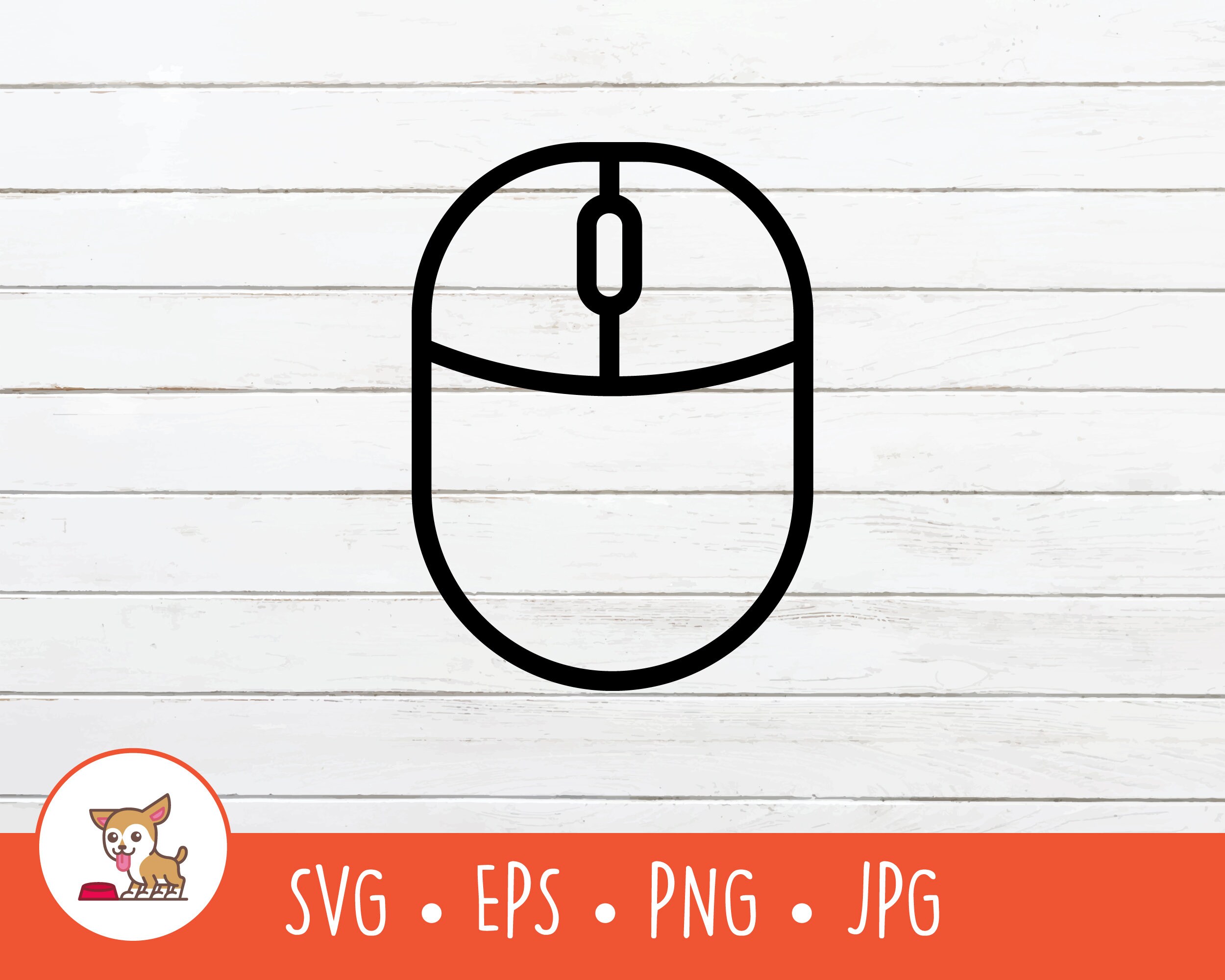 Mouse Icon SVG, Mouse Clipart, Vector Mouse Icon Cut File for Cricut ...