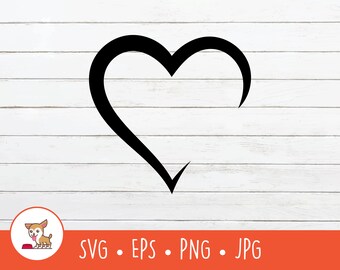 Love Heart SVG, Love Clipart, Vector Heart Cut File for Cricut, PNG ...